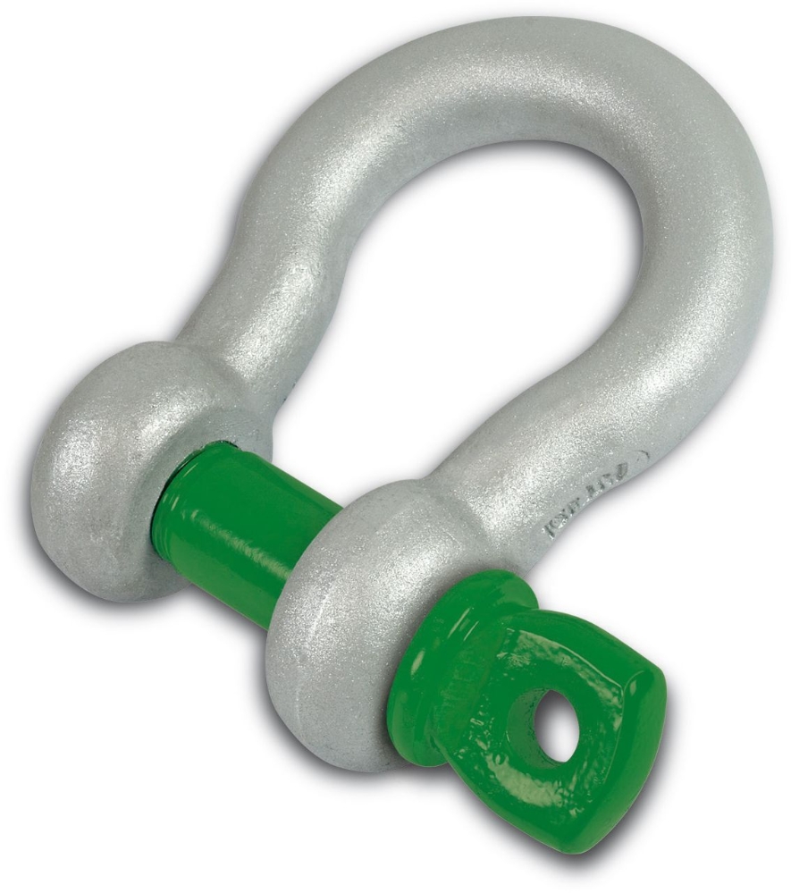 Green Pin Alloy Bow Shackle Screw Pin EN13889 - Premier Lifting and ...