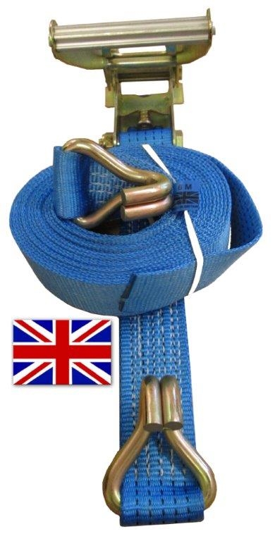 UK Manufactured 5 Tonne Ratchet Strap with Claw Hooks - Premier Lifting ...